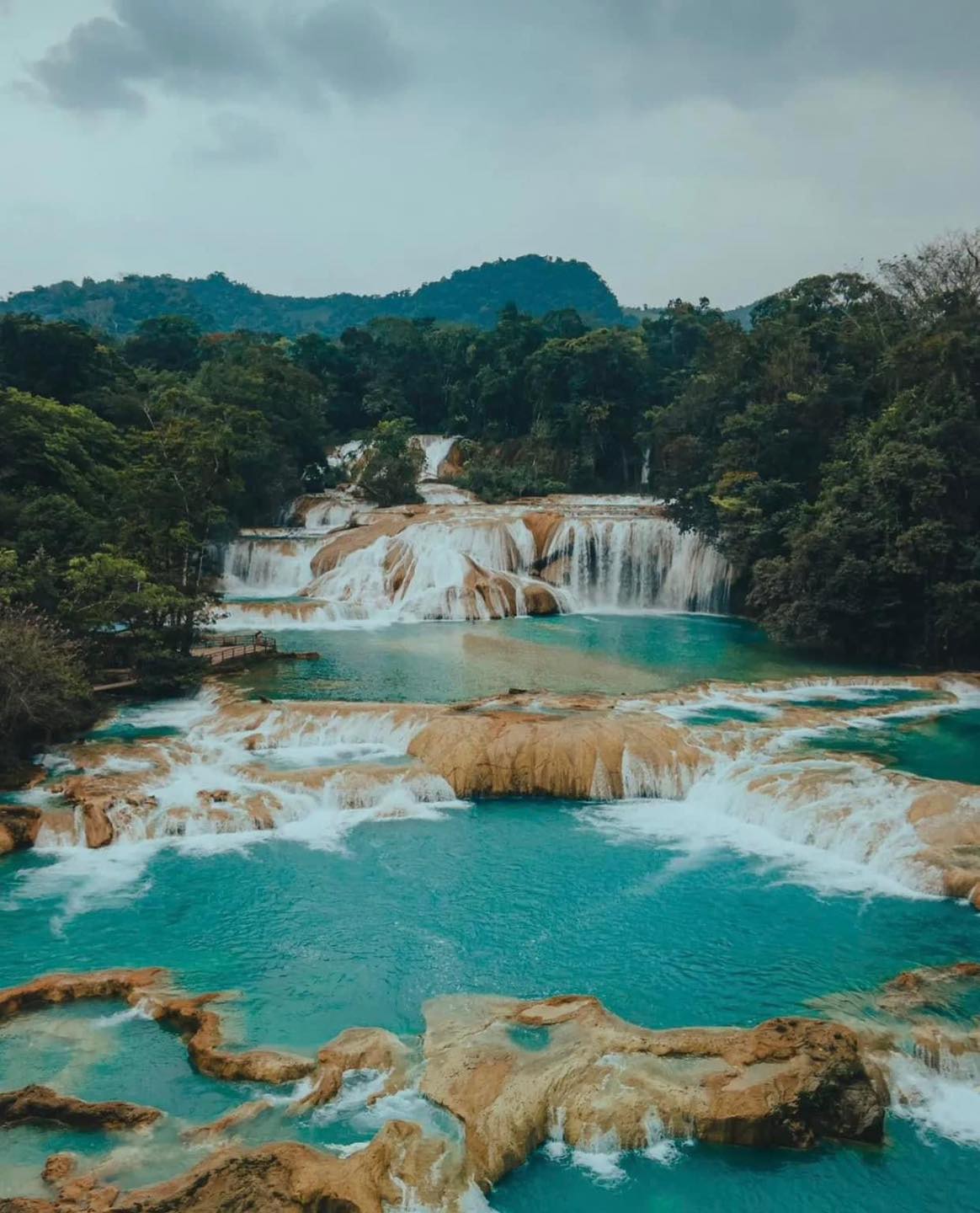 ⁠El Parque Natural con Cascadas de Agua Azul de Chiapas que es ideal ...